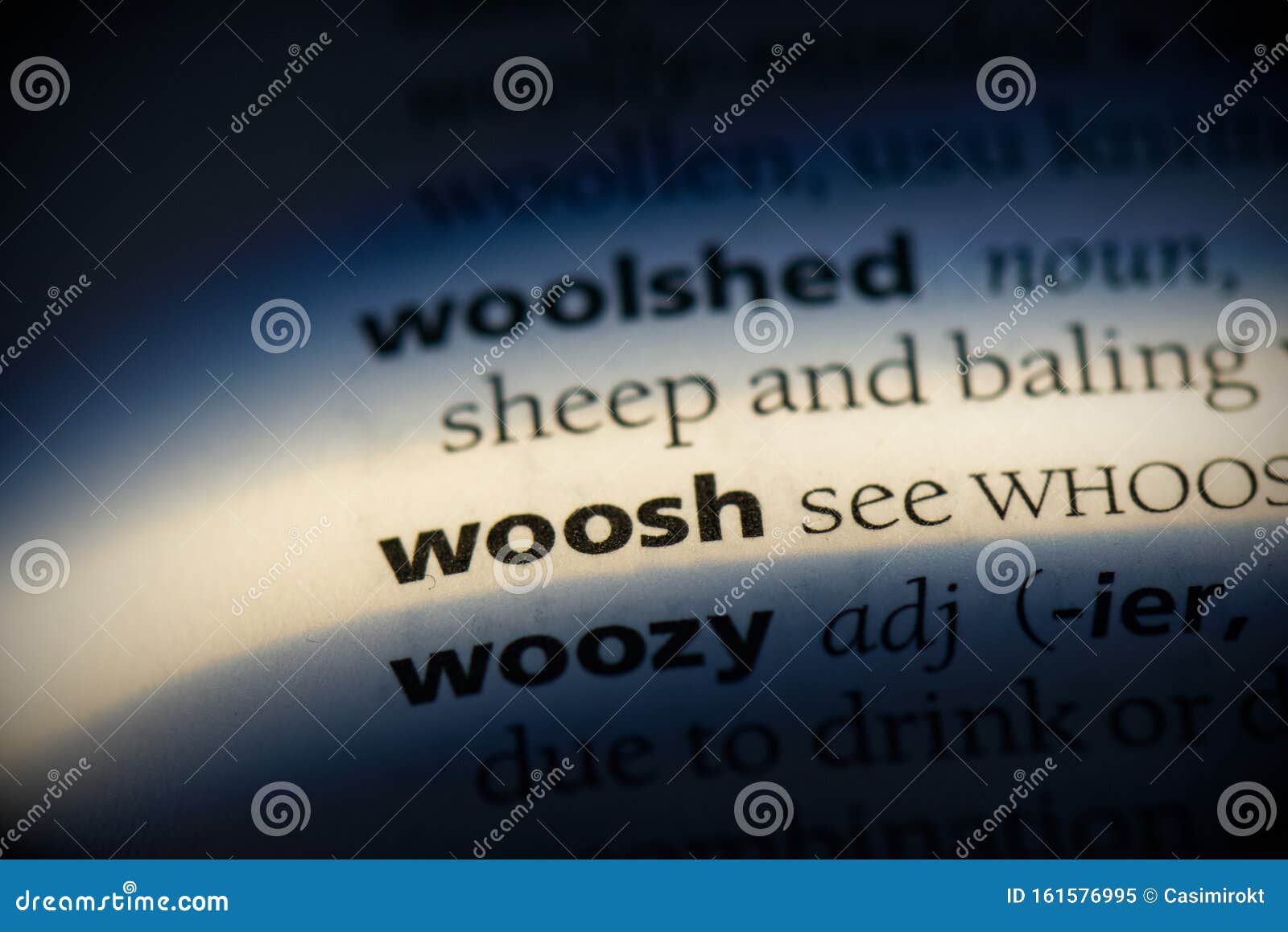 Woosh stock image. Image of word, idea, etymology, thesaurus - 161576995
