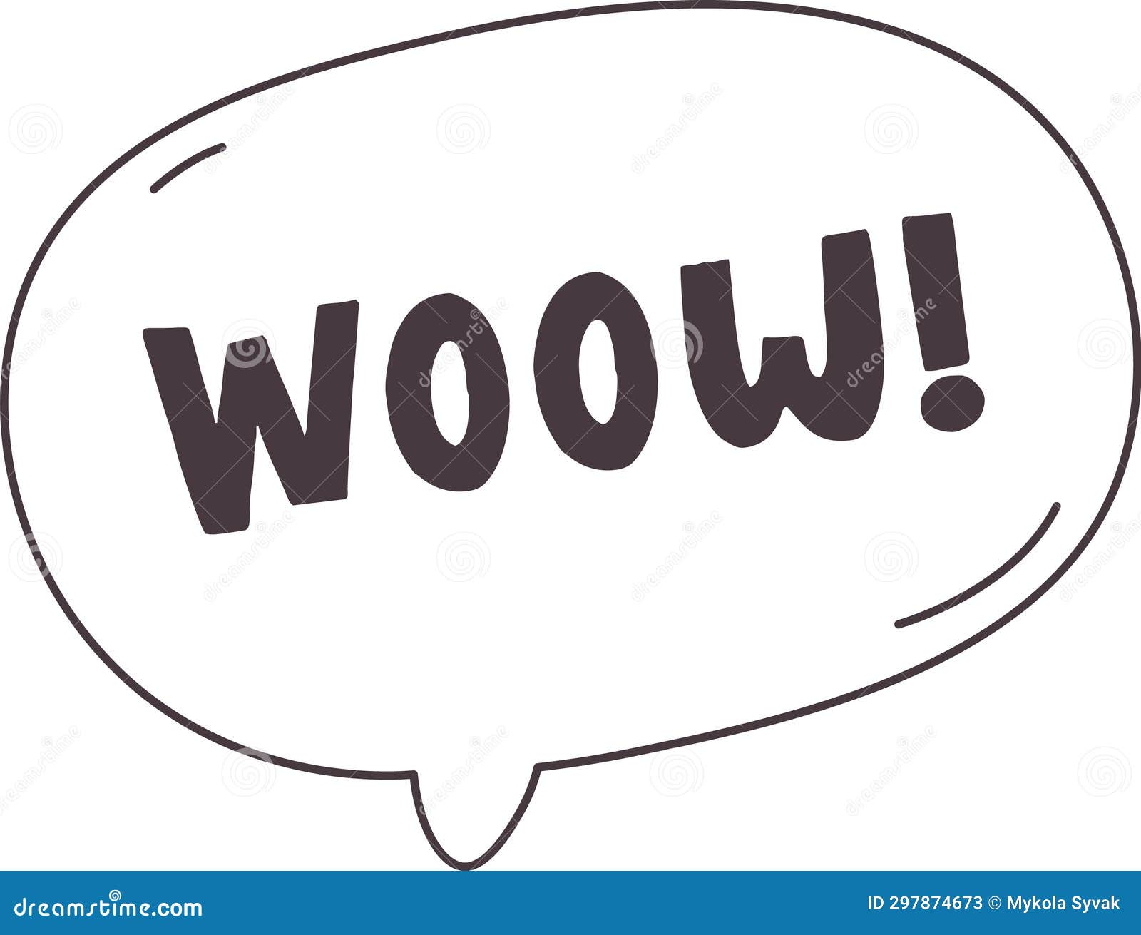 Woow Speech Bubble stock illustration. Illustration of unbelievable ...