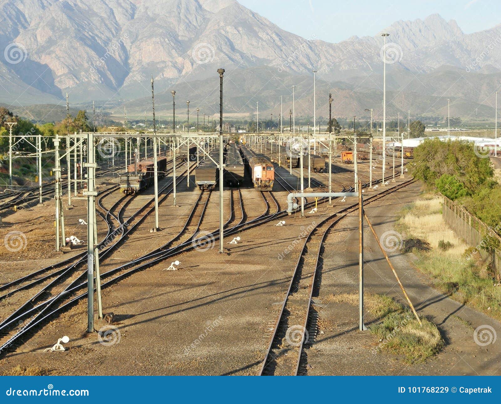 Worcester marshalling yard stock image. Image of rear - 101768229