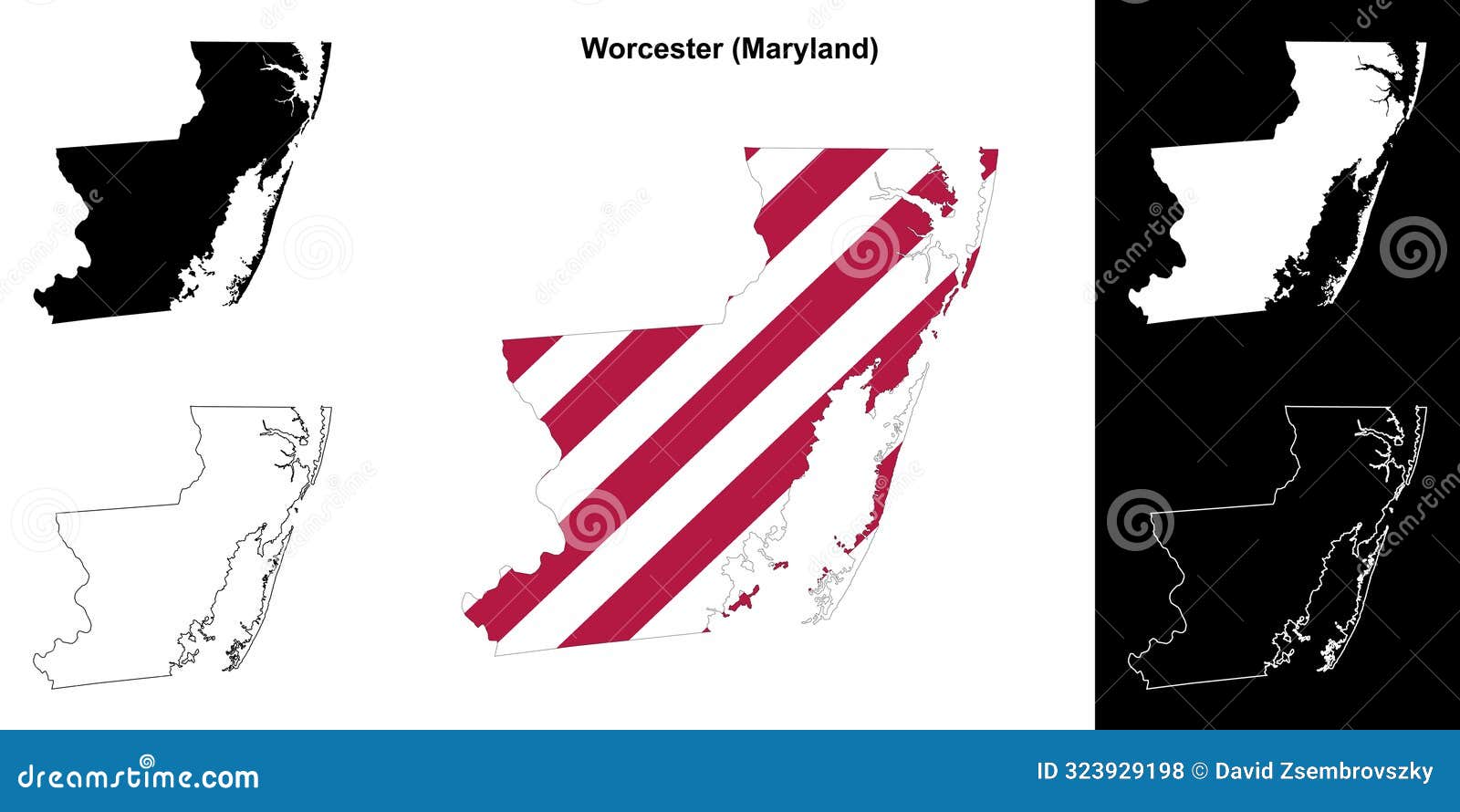 Worcester outline map stock illustration. Illustration of contour ...