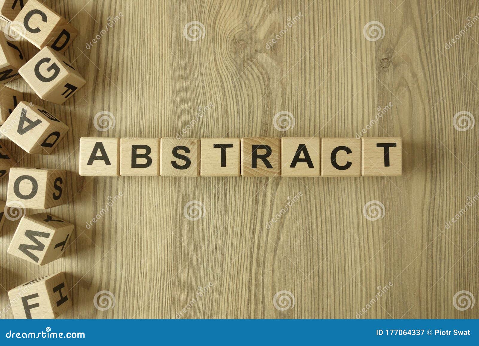 Word Abstract from Wooden Blocks Stock Image - Image of notional ...