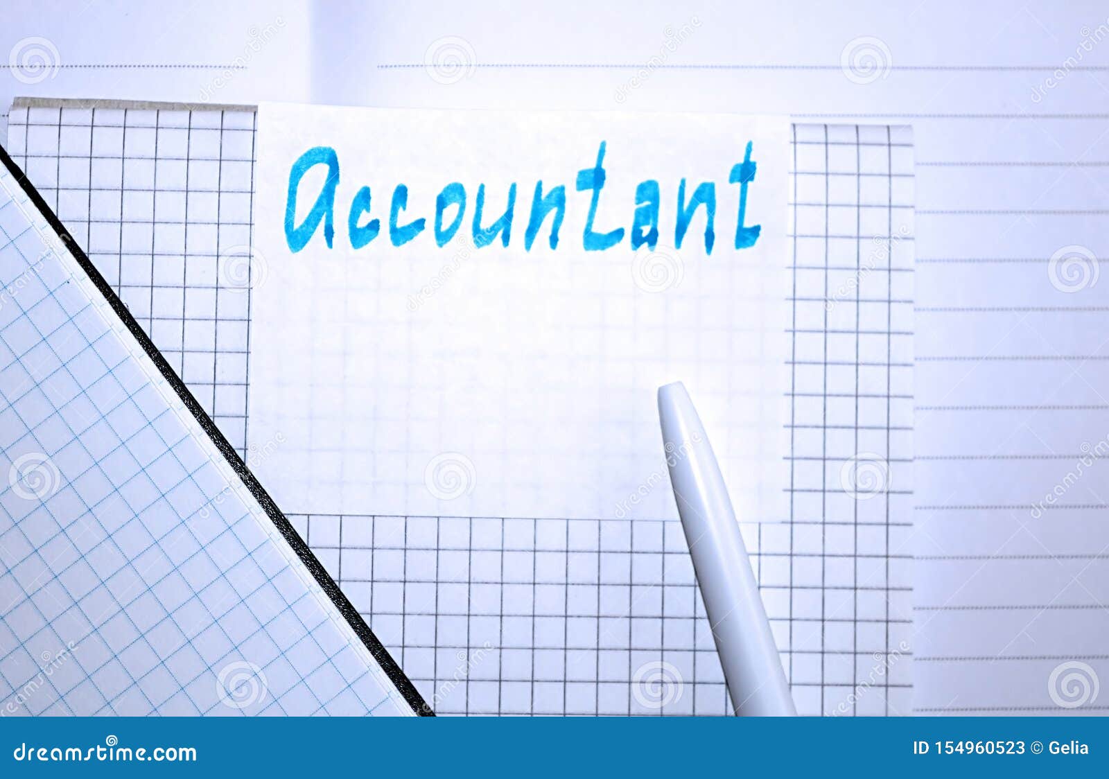 The Word ACCOUNTANT is Written by Hand on the Paper Stock Image - Image ...