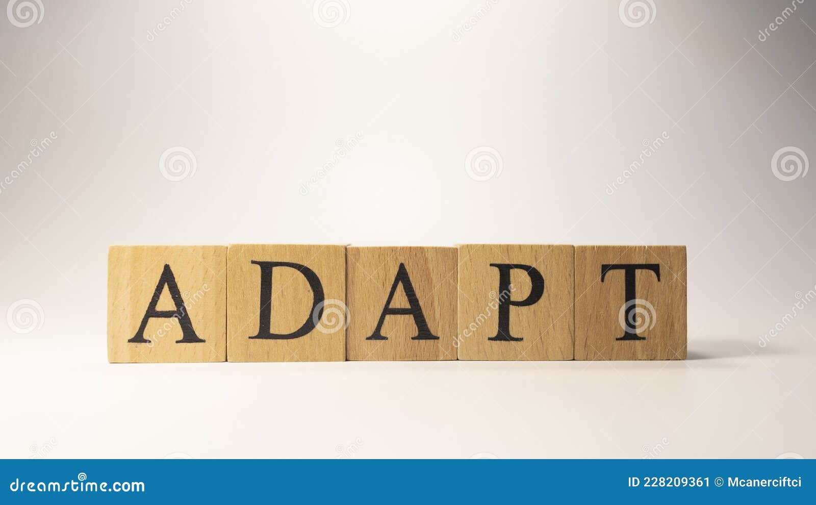 The Word ADAPT Was Created from Wooden Cubes. Stock Image - Image of ...