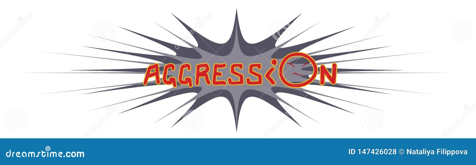 The word aggression stock vector. Illustration of letters - 147426028