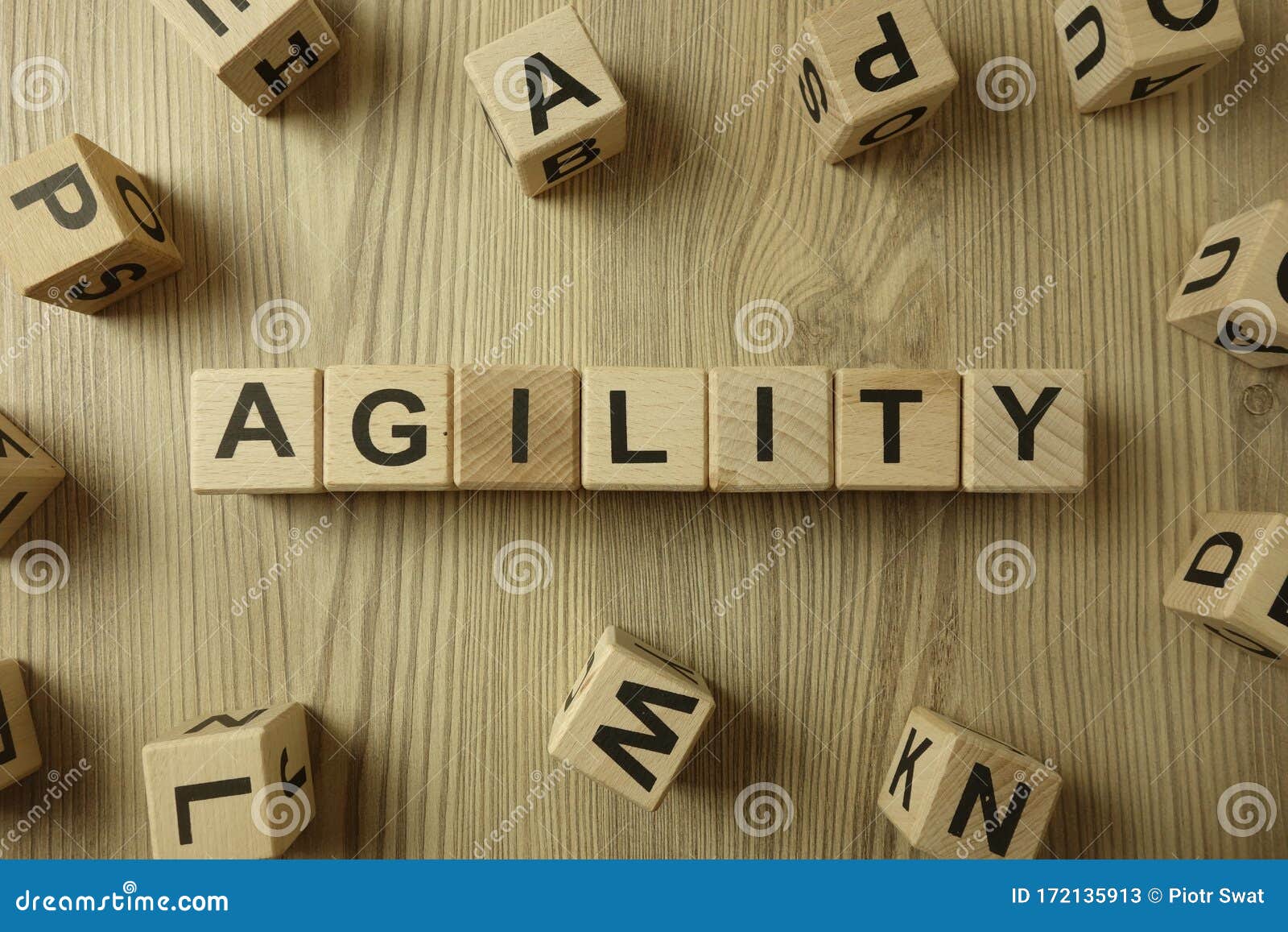 Word Agility from Wooden Blocks Stock Image - Image of scrum ...