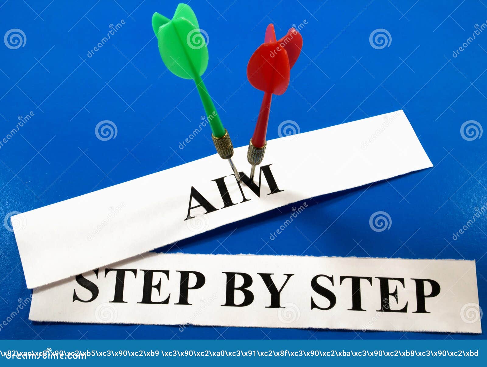 The Word "Aim, Step by Step" Stock Image - Image of background, paper ...