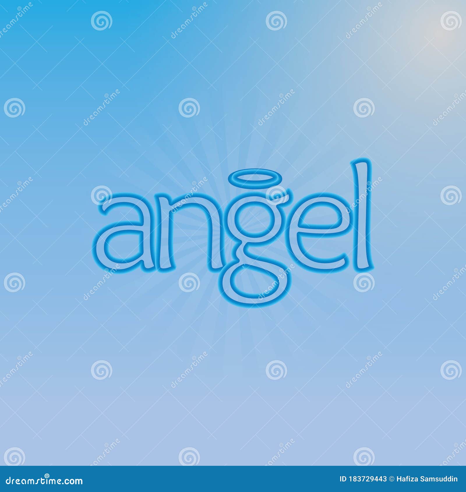Word Angel. Vector Illustration Decorative Background Design Stock ...