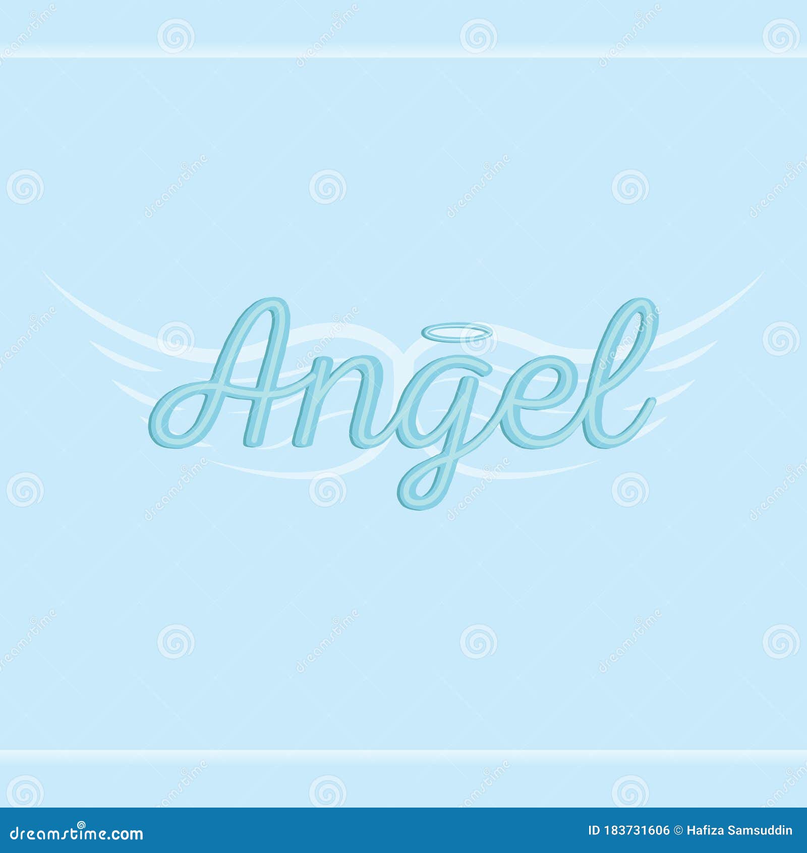 Word Angel. Vector Illustration Decorative Background Design Stock ...