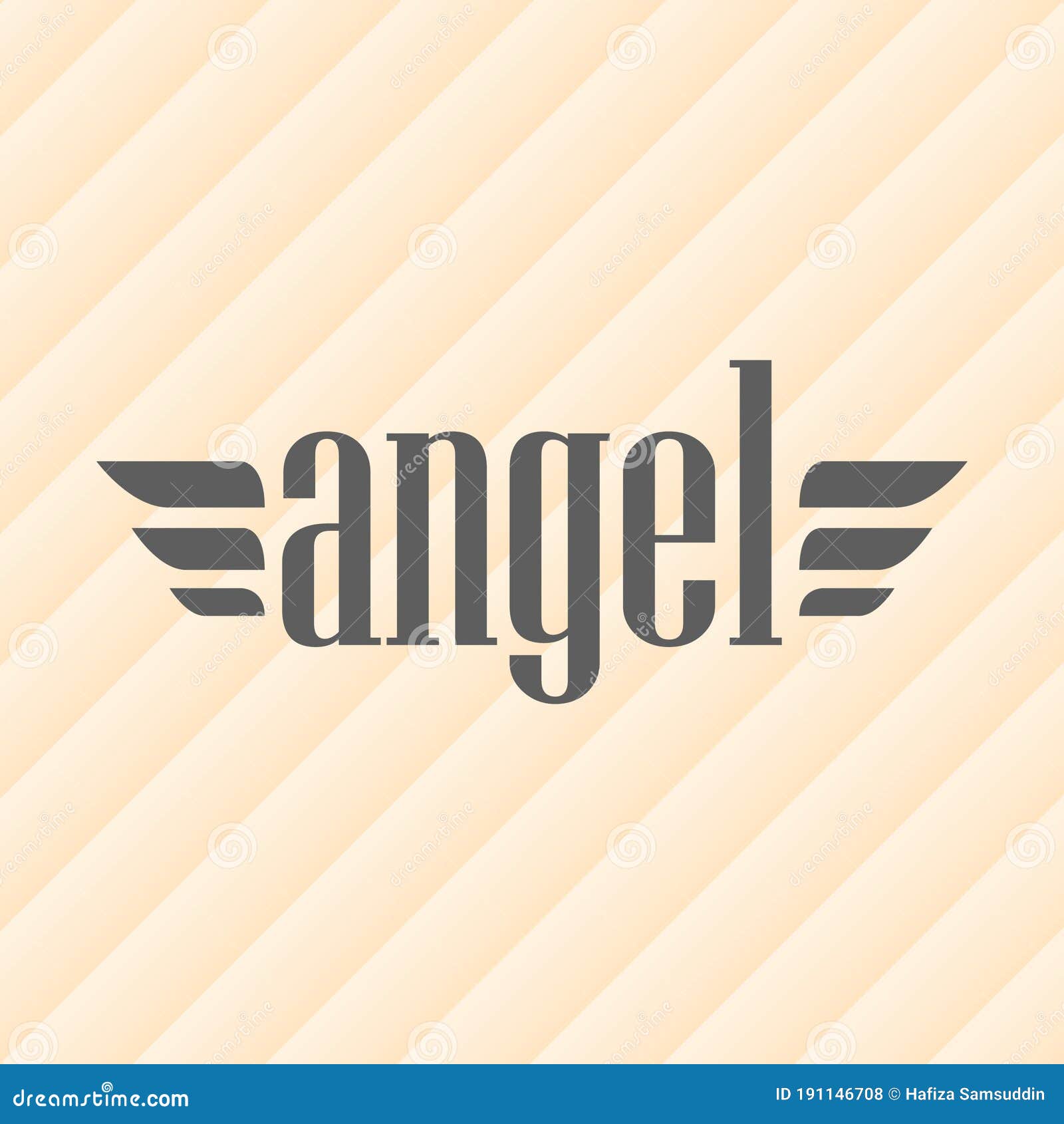 Word Angel. Vector Illustration Decorative Design Stock Vector ...