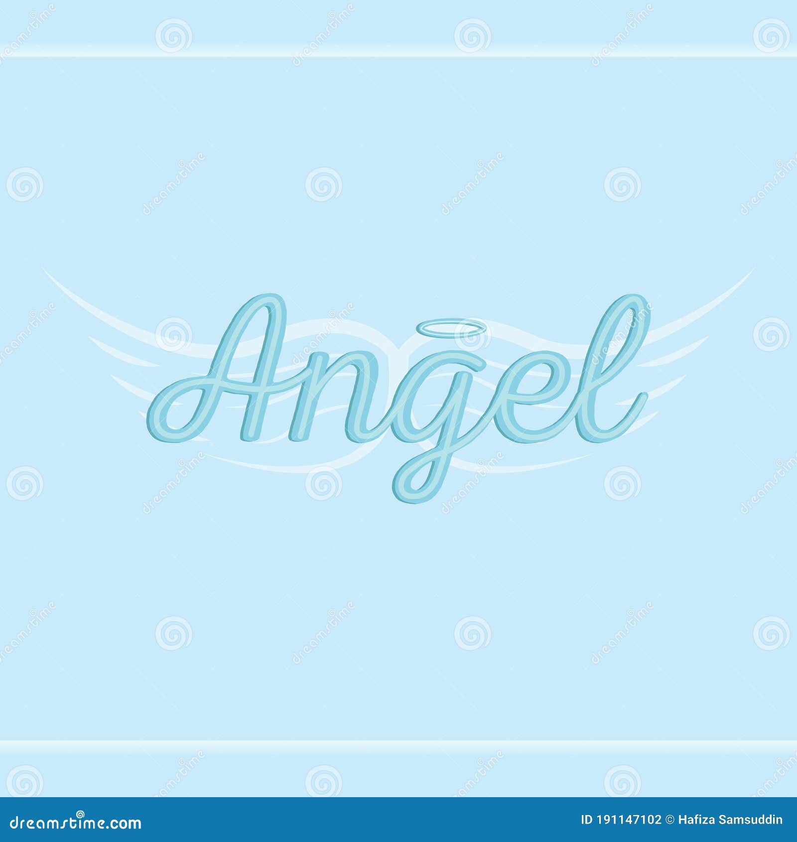 Word Angel. Vector Illustration Decorative Design Stock Vector ...
