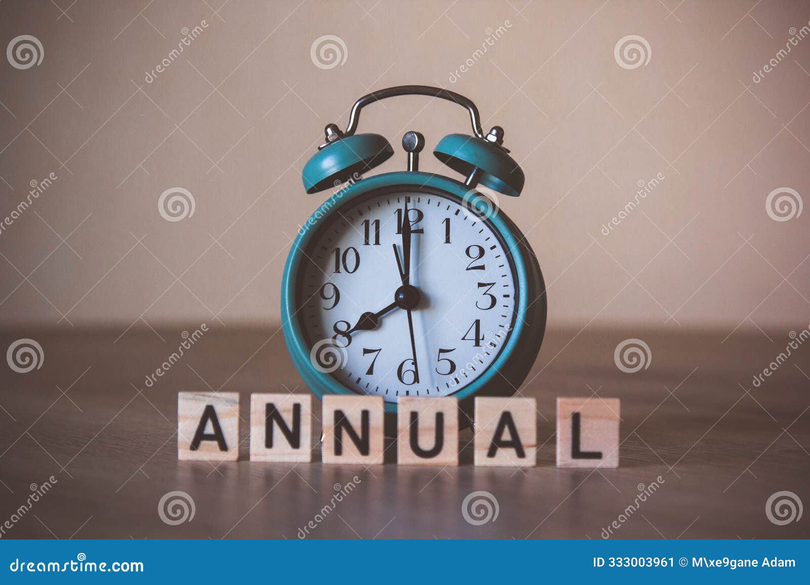 Word Annual in Front of an Alarm Clock Stock Image - Image of reminder ...