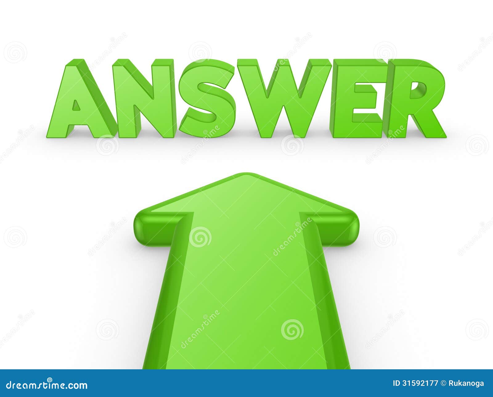 Word ANSWER. stock illustration. Illustration of pointer - 31592177