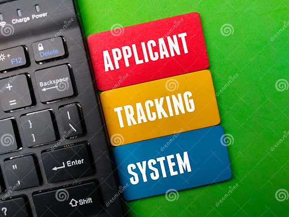 The Word APPLICANT TRACKING SYSTEM Stock Photo - Image of security ...