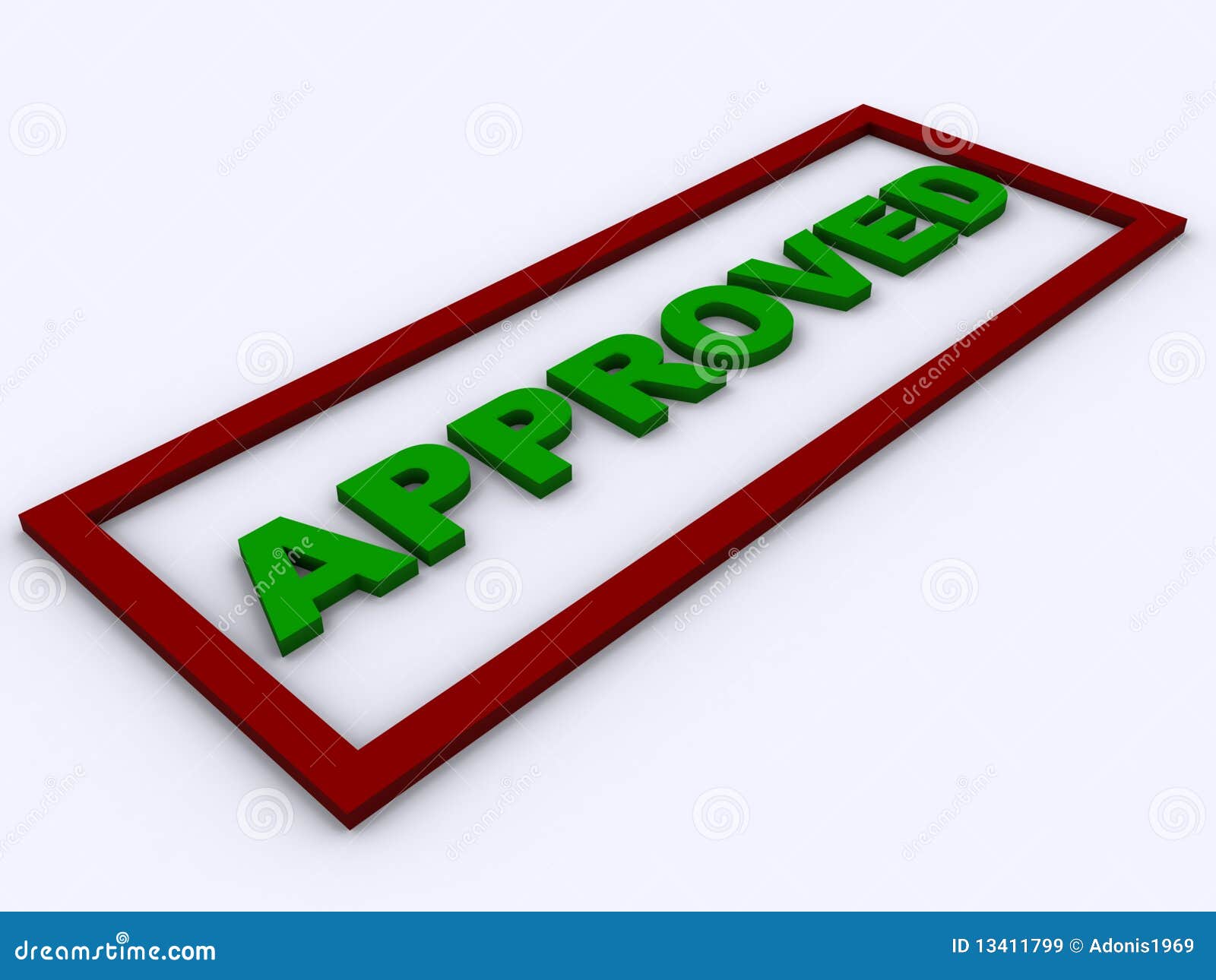 The word APPROVED in 3D stock illustration. Illustration of approved ...