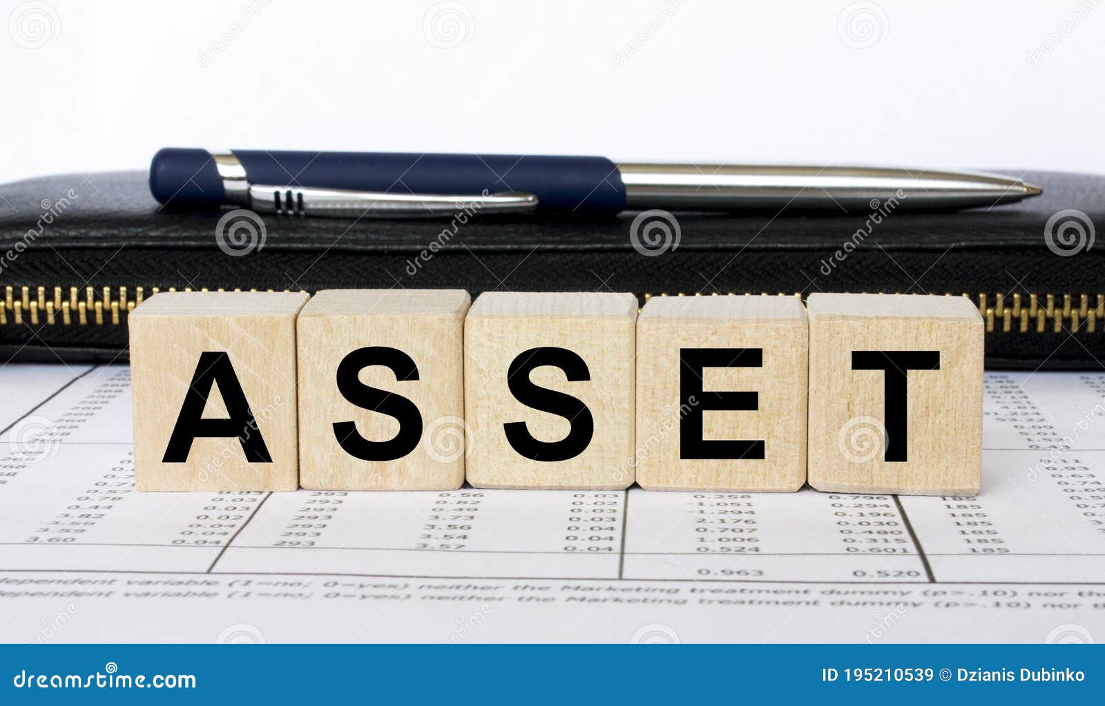 Asset. Wooden Letters On The Office Desk, Informative And Communication ...