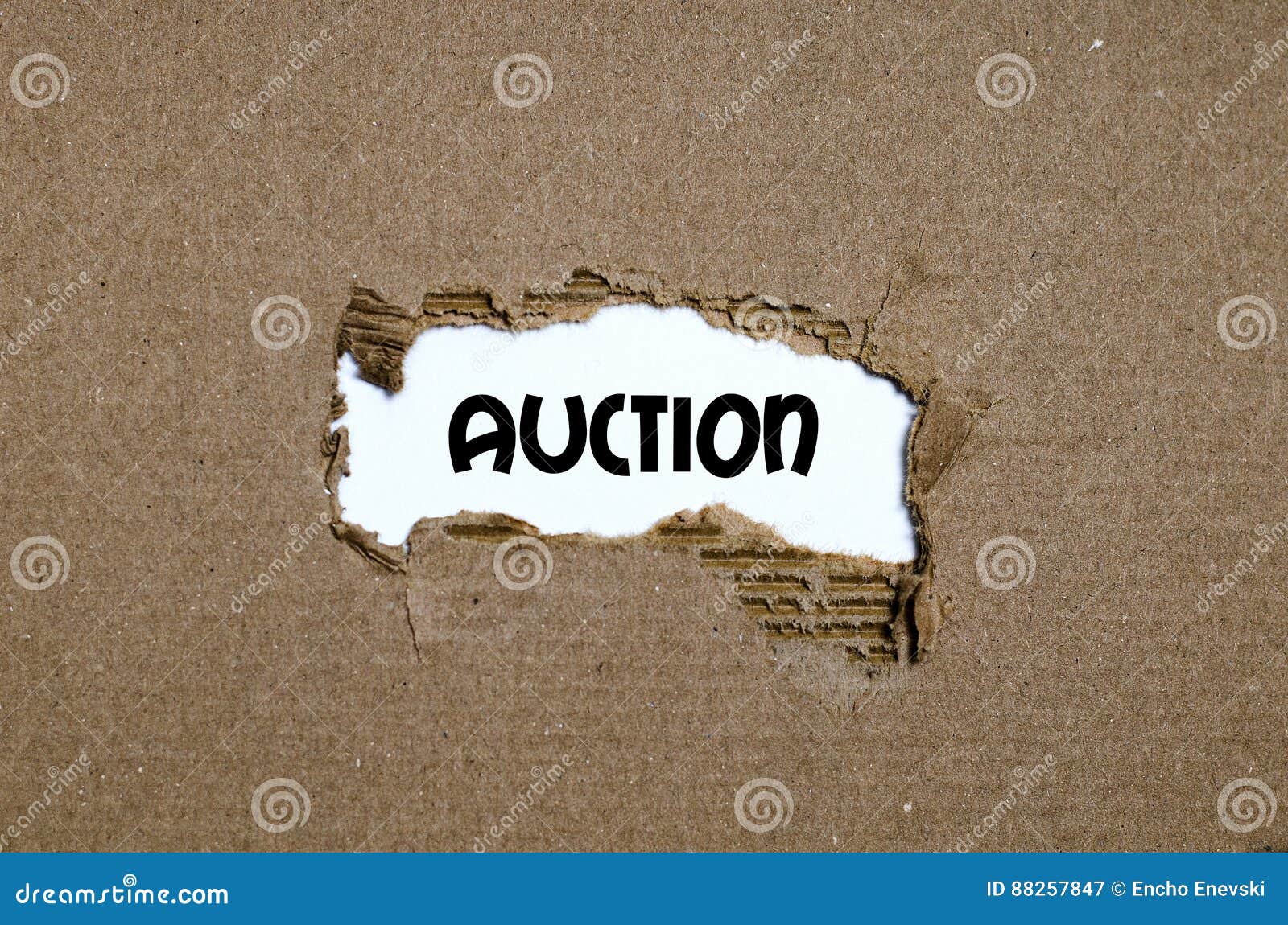The Word Auction Appearing Behind Torn Paper Stock Image - Image of ...