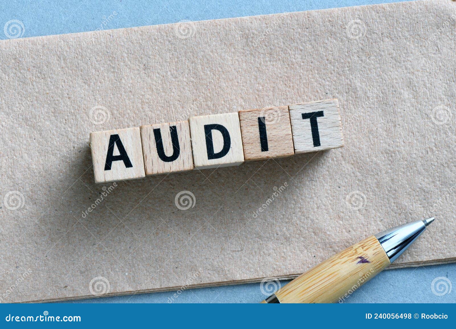 The Word AUDIT Arranged from Wooden Blocks Stock Photo - Image of ...