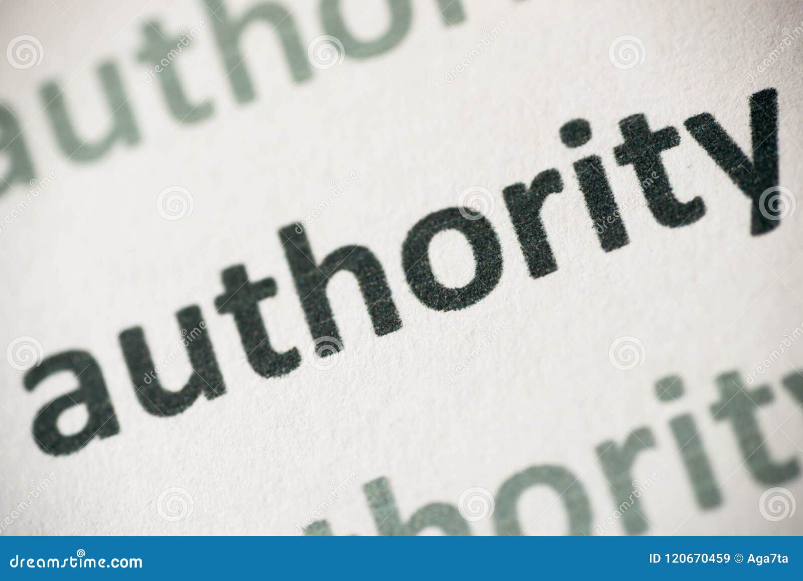Word Authority Printed on Paper Macro Stock Image - Image of message ...