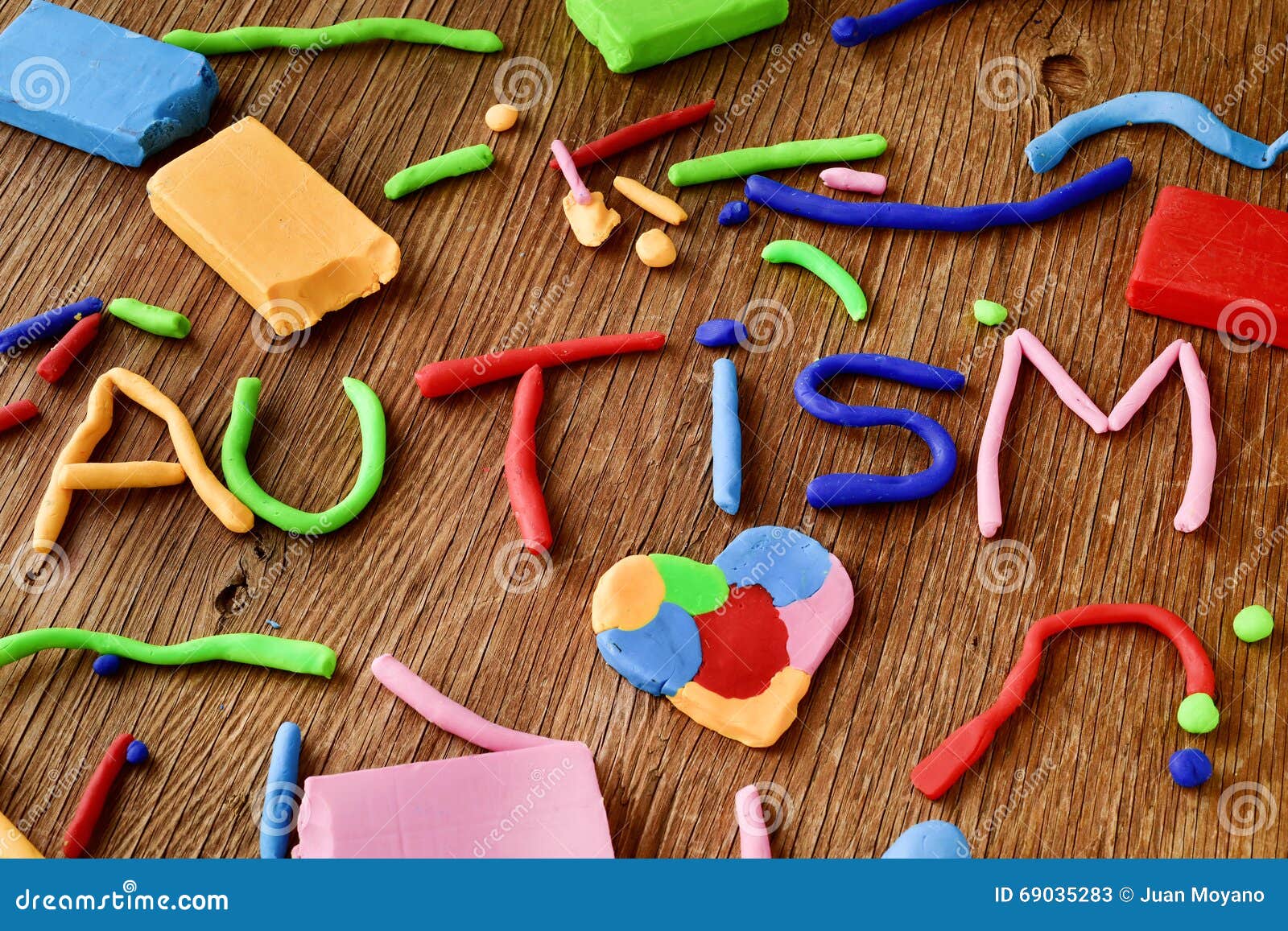 Word Autism Made from Modelling Clay Stock Image - Image of modelling ...