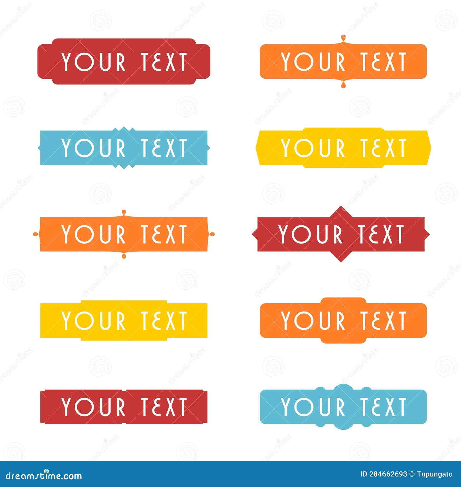 Word Badge Template Set with Copy Space Stock Vector - Illustration of ...