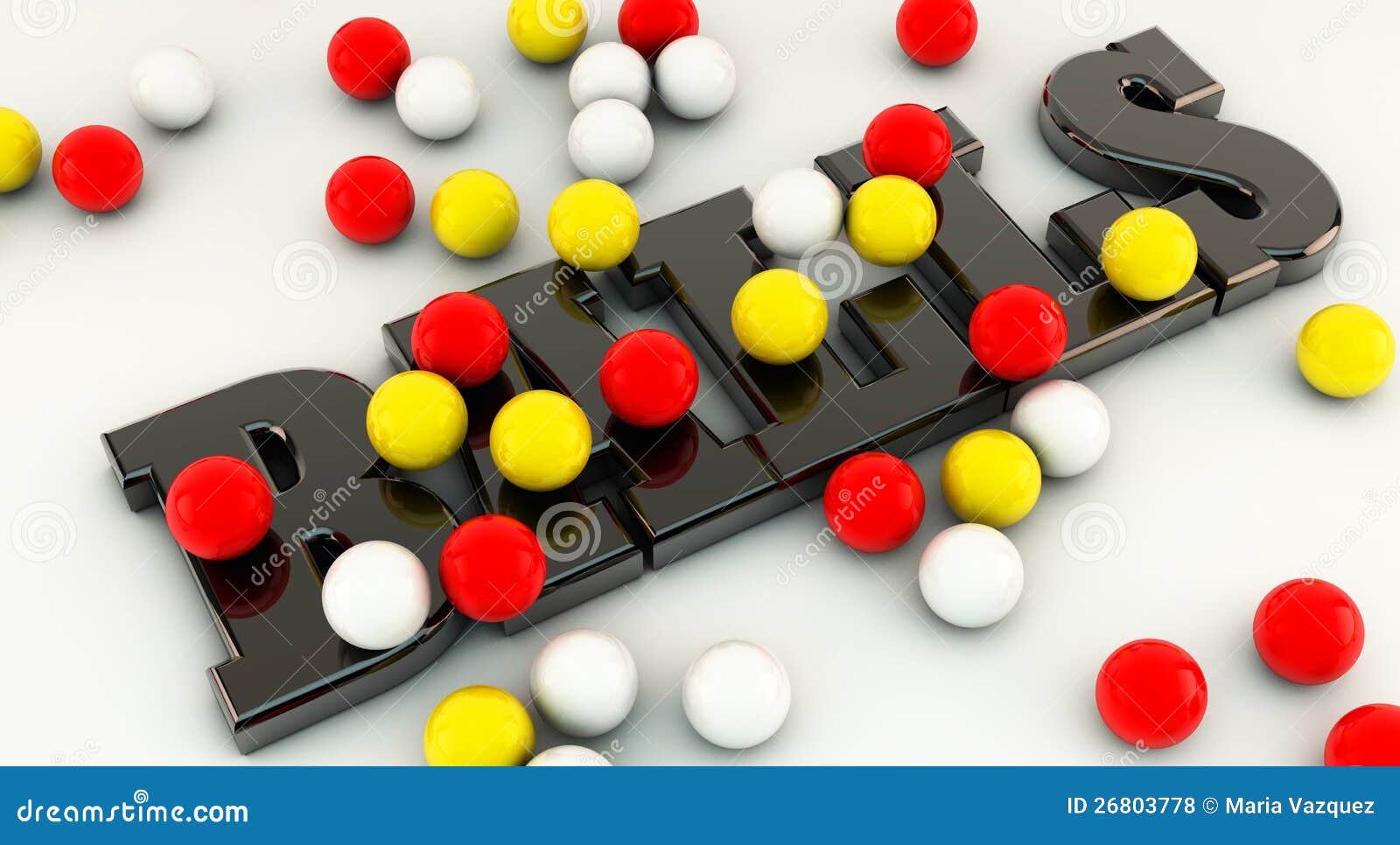 Word balls in 3d stock illustration. Illustration of shadow - 26803778