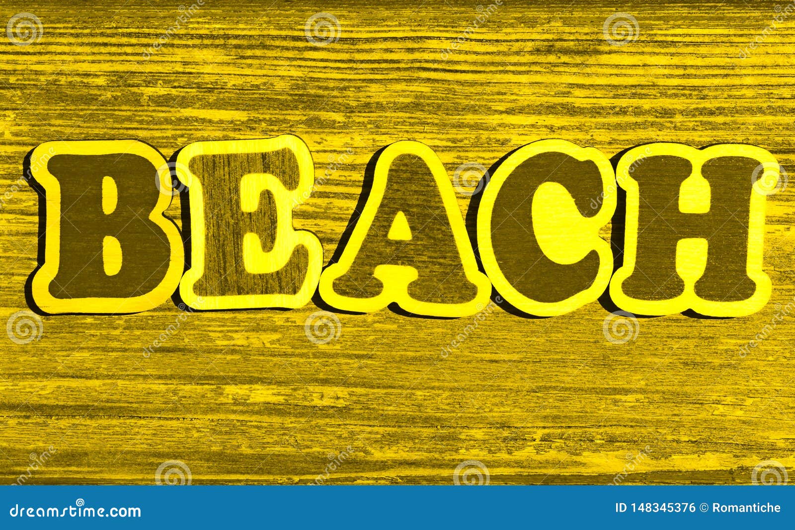 Word Beach on Wood Background Stock Photo - Image of english, word ...