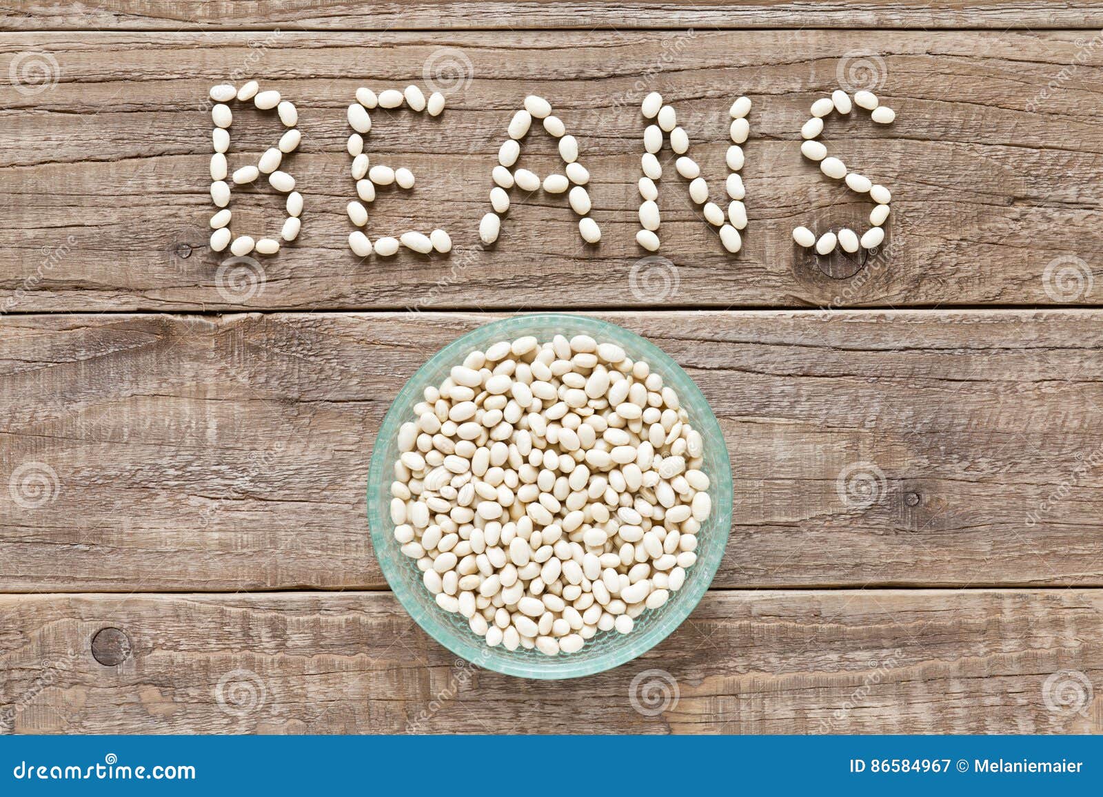 Word Beans Written with White Beans Stock Image - Image of view ...