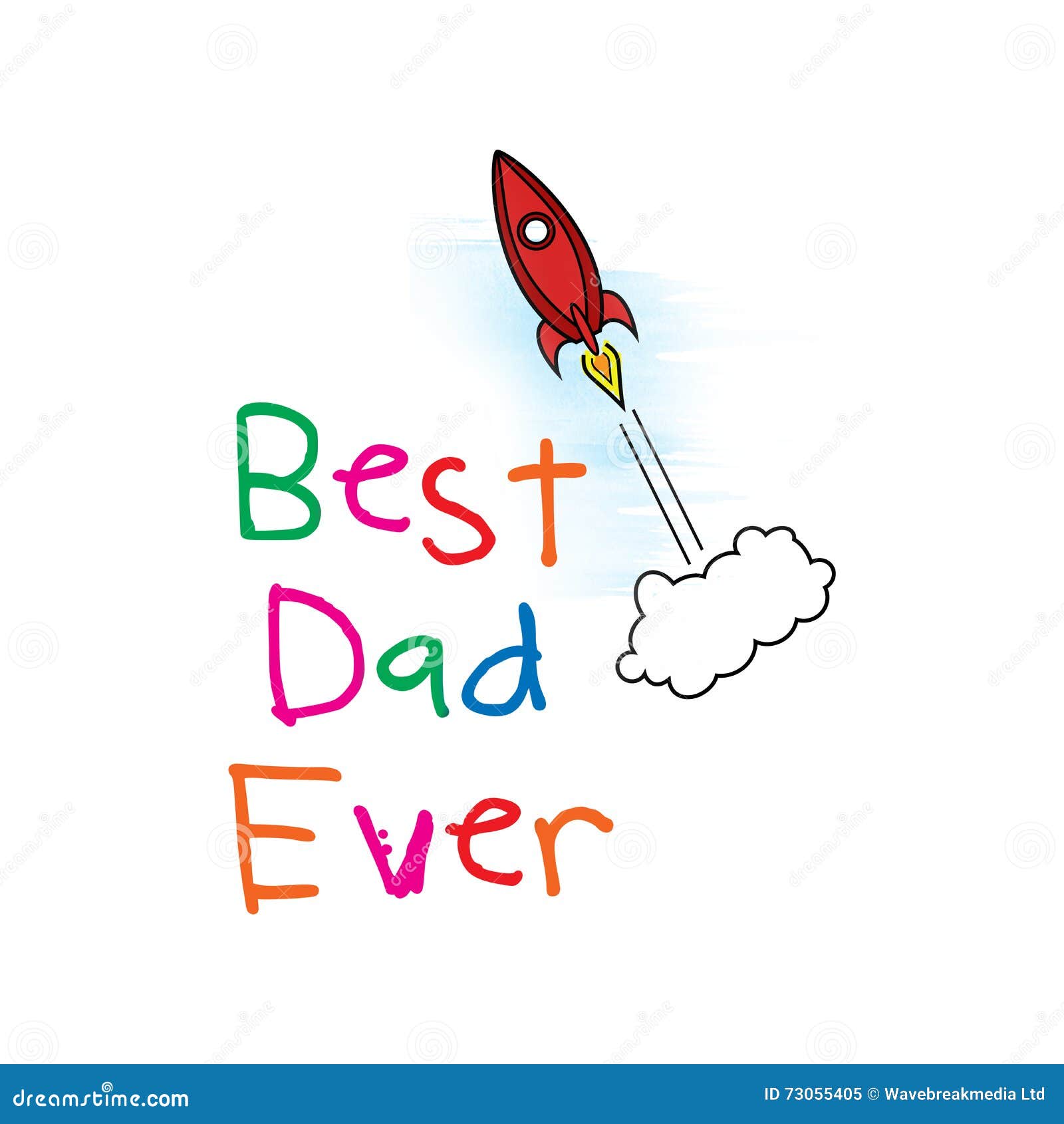 Word Beste Papa Ooit Op Witte Achtergrond Stock Illustratie ...