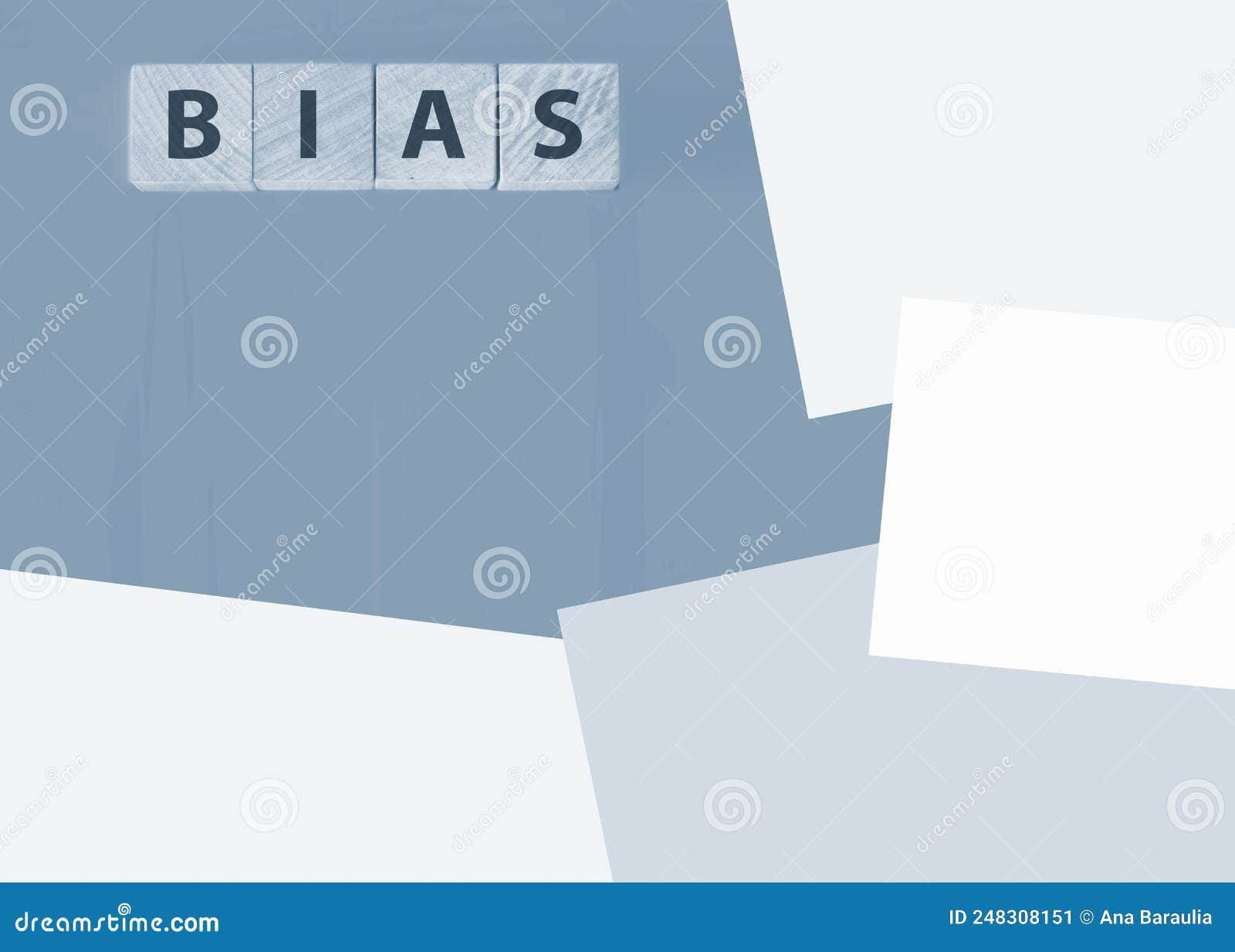 The Word Bias on Wooden Blocks Blue Background Stock Image - Image of ...