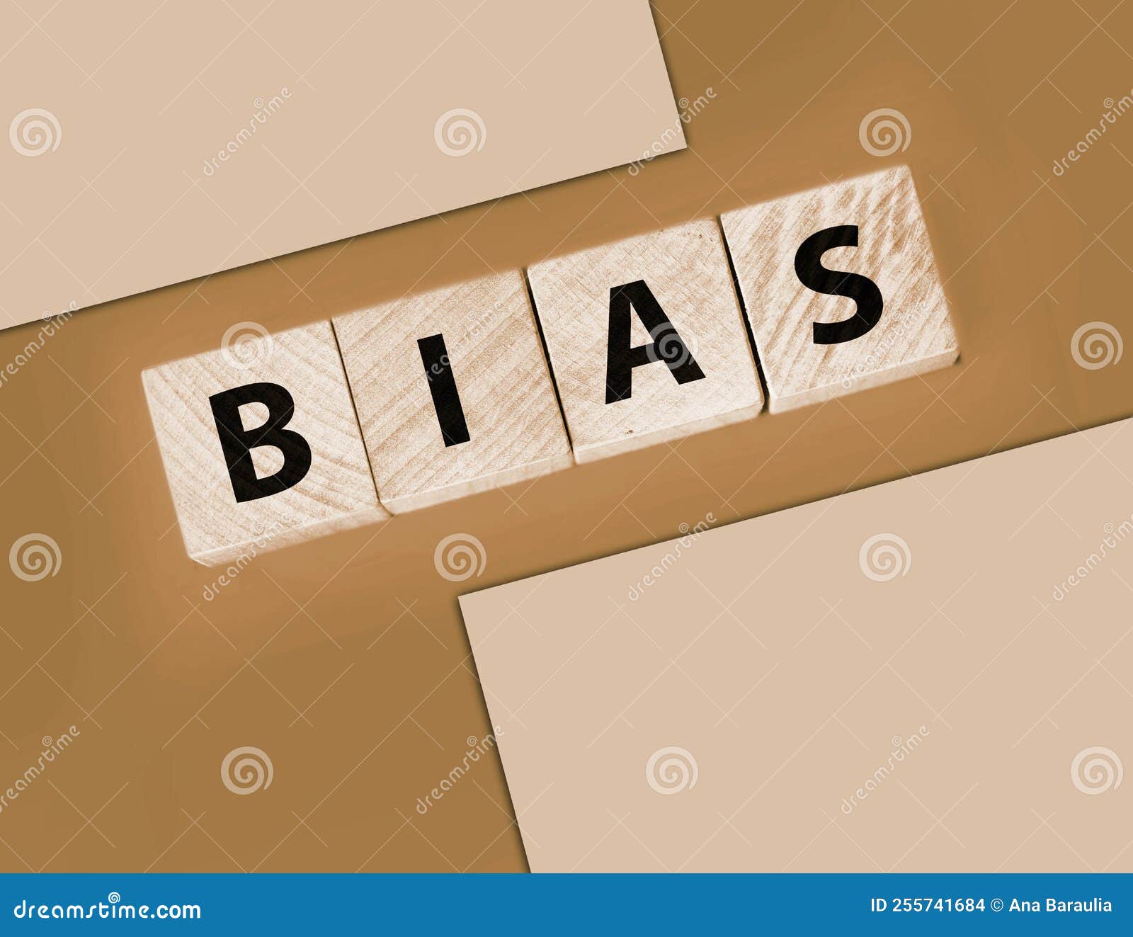 The Word Bias on Wooden Blocks Blue Background Stock Photo - Image of ...