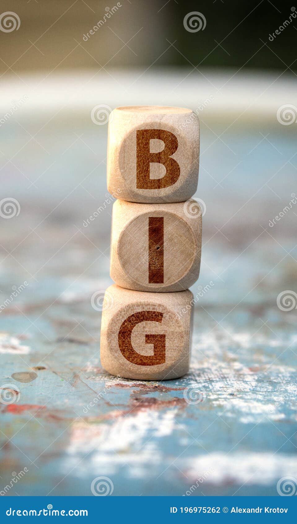 Word big on wooden cubes stock photo. Image of development - 196975262