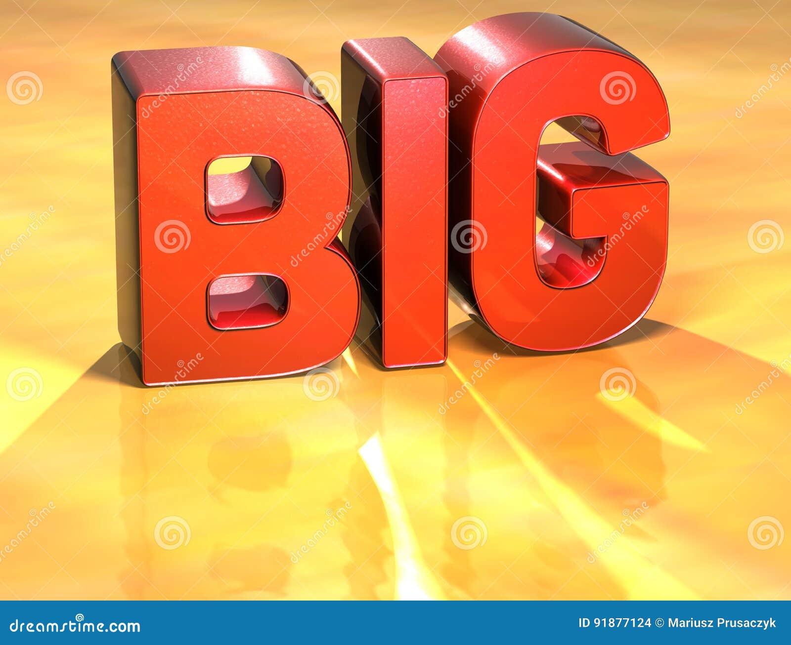 Word Big on Yellow Background Stock Illustration - Illustration of ...