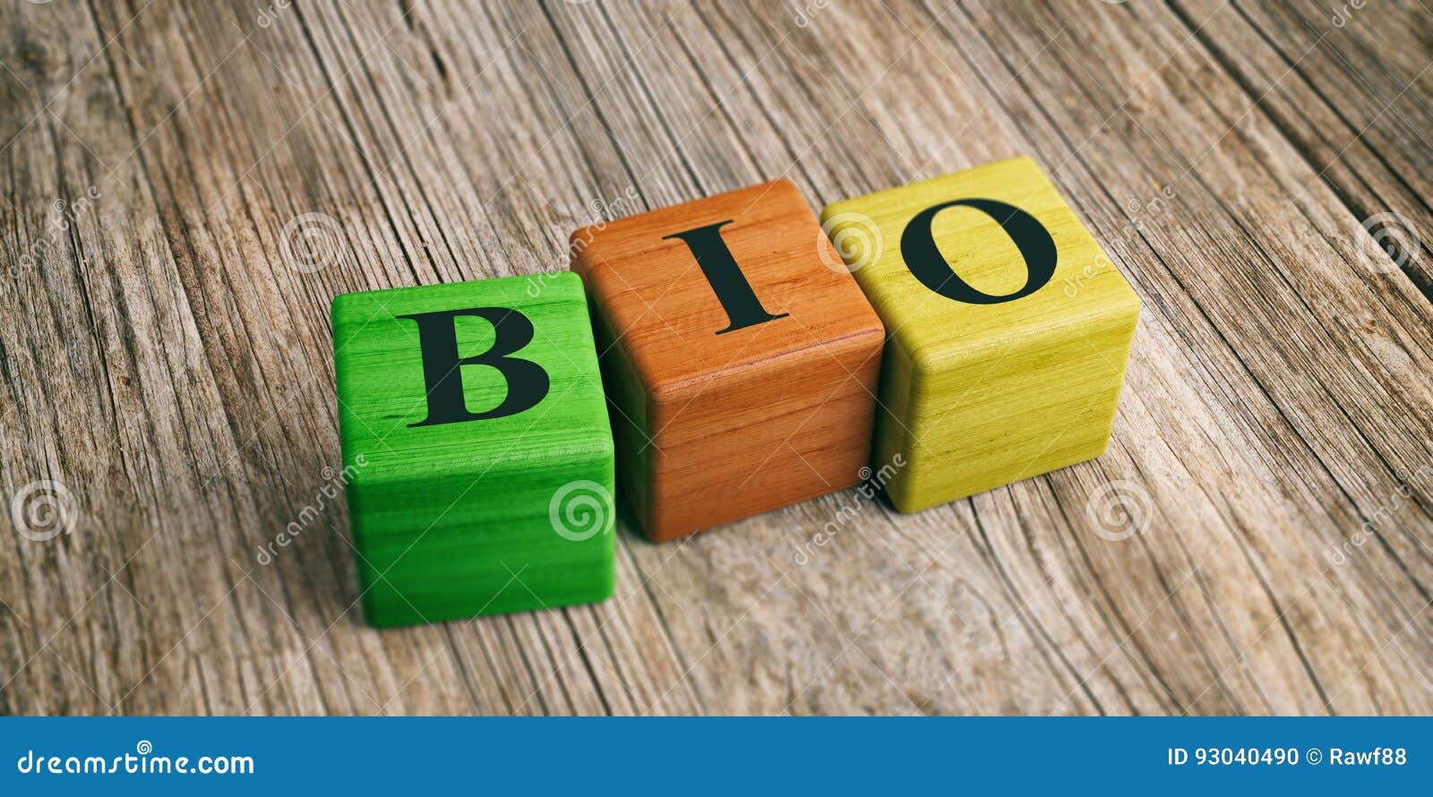 Word Bio on Wooden Blocks. 3d Illustration Stock Illustration ...