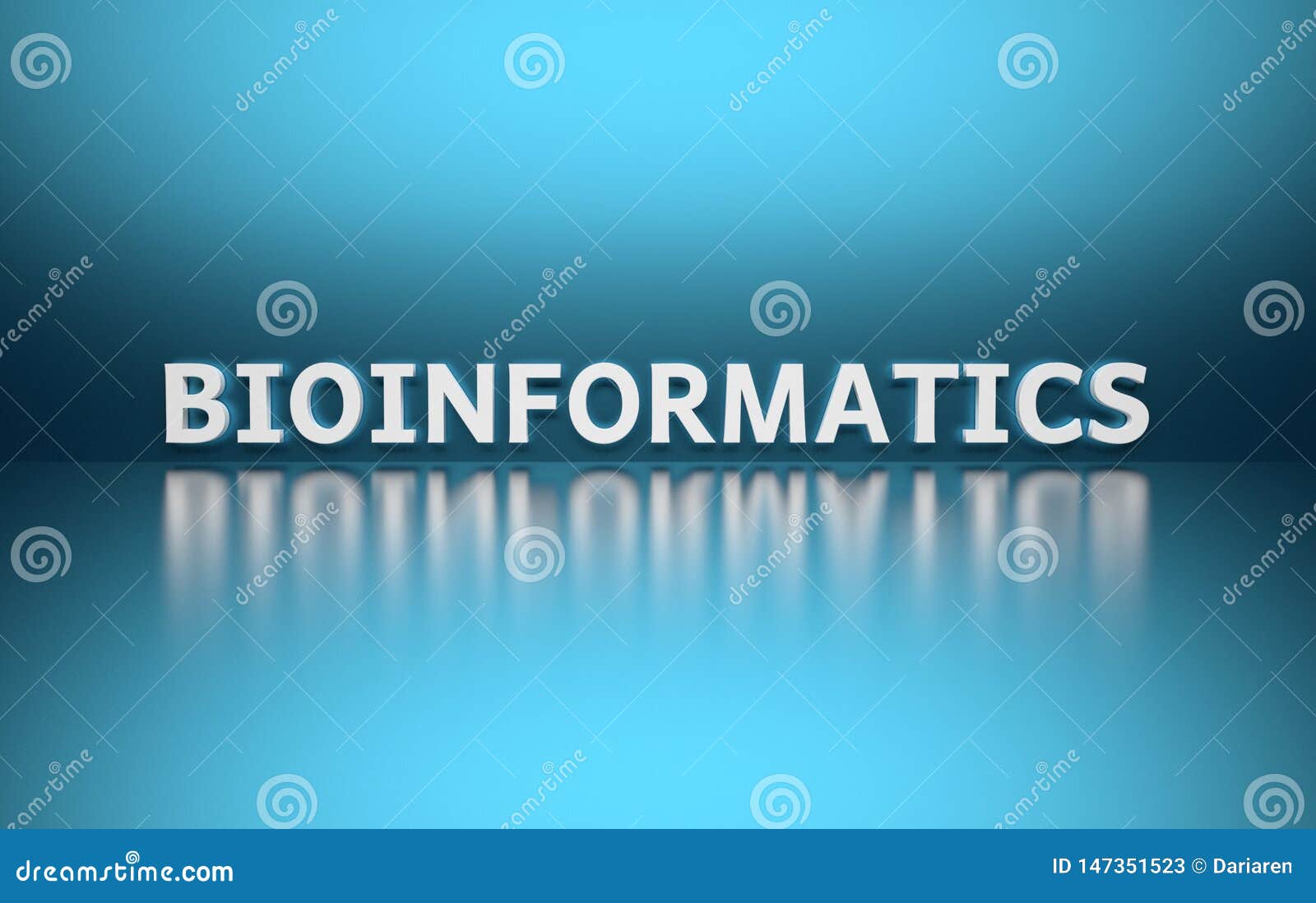 Bioinformatics Blue Outline Banner. Vector Linear Illustration ...