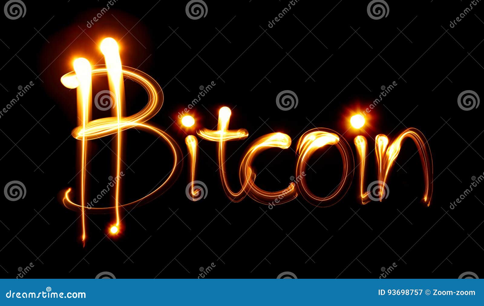 Word Bitcoin and sign stock illustration. Illustration of manuscript ...