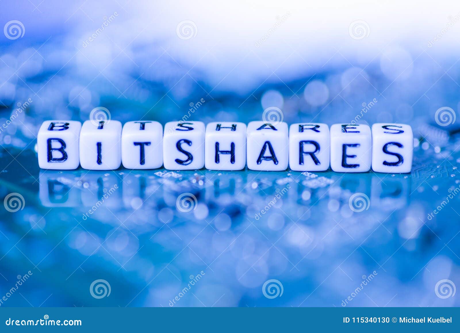 Word BITSHARES Formed by Alphabet Blocks on Mother Cryptocurrency Stock ...