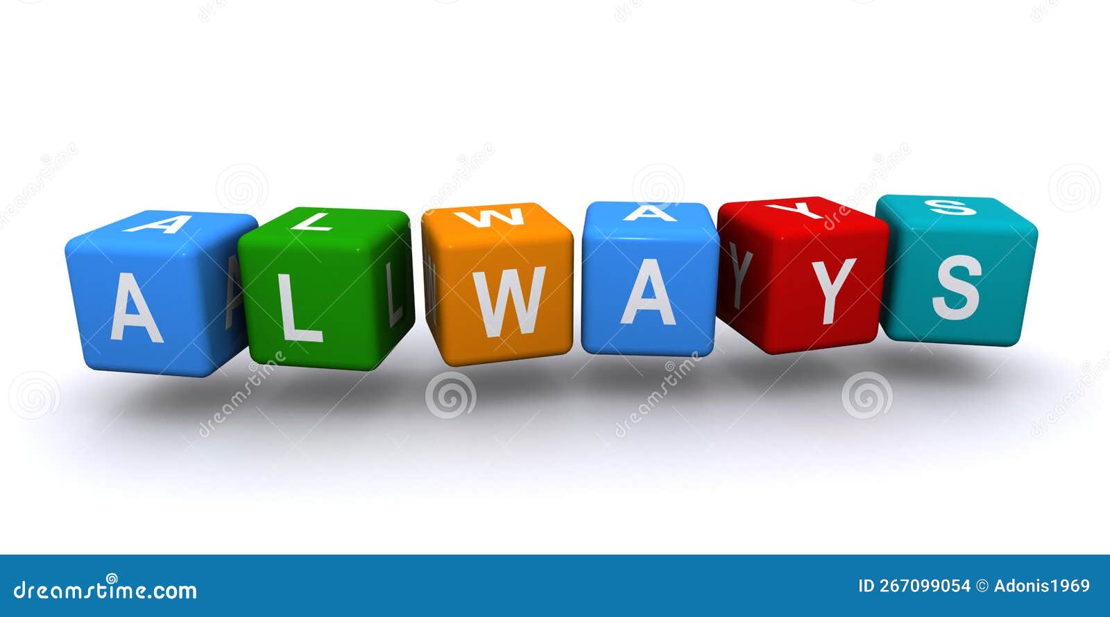 Always word block on white stock illustration. Illustration of ...