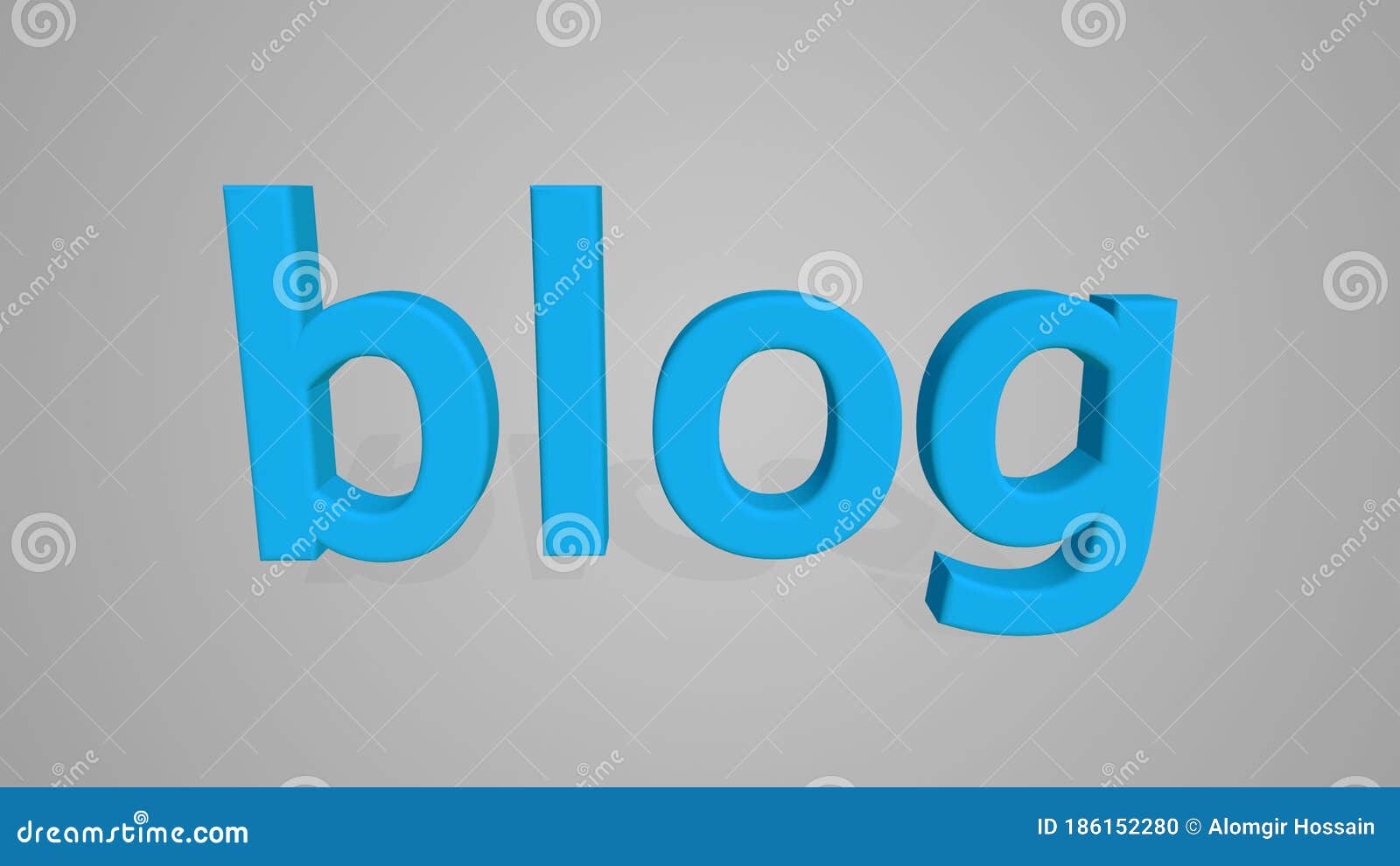 The Word BLOG in 3D Letters of Blue Stock Illustration - Illustration ...