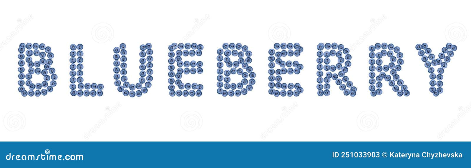 Word BLUEBERRY Made from Fresh Blueberries on White Stock Image - Image ...