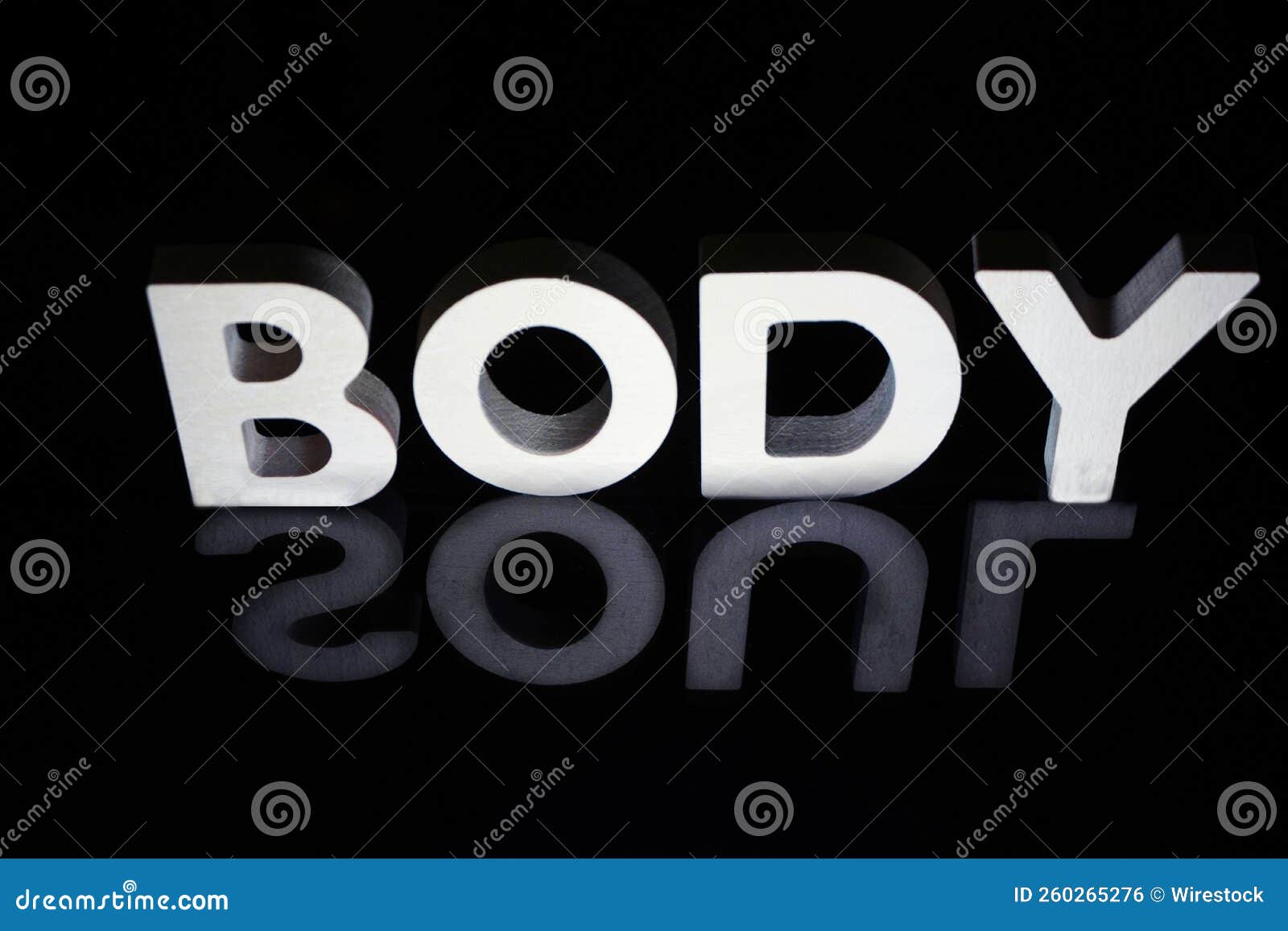 Word "Body" Reflects the Word - Soul Stock Illustration - Illustration ...