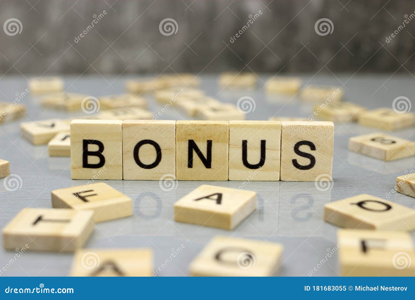 Word Bonus Made of Wooden Letters Stock Image - Image of winner, vinous ...