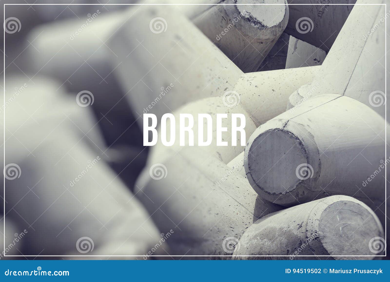 Word Border Over Breakwater Concrete Block. Stock Photo - Image of port ...