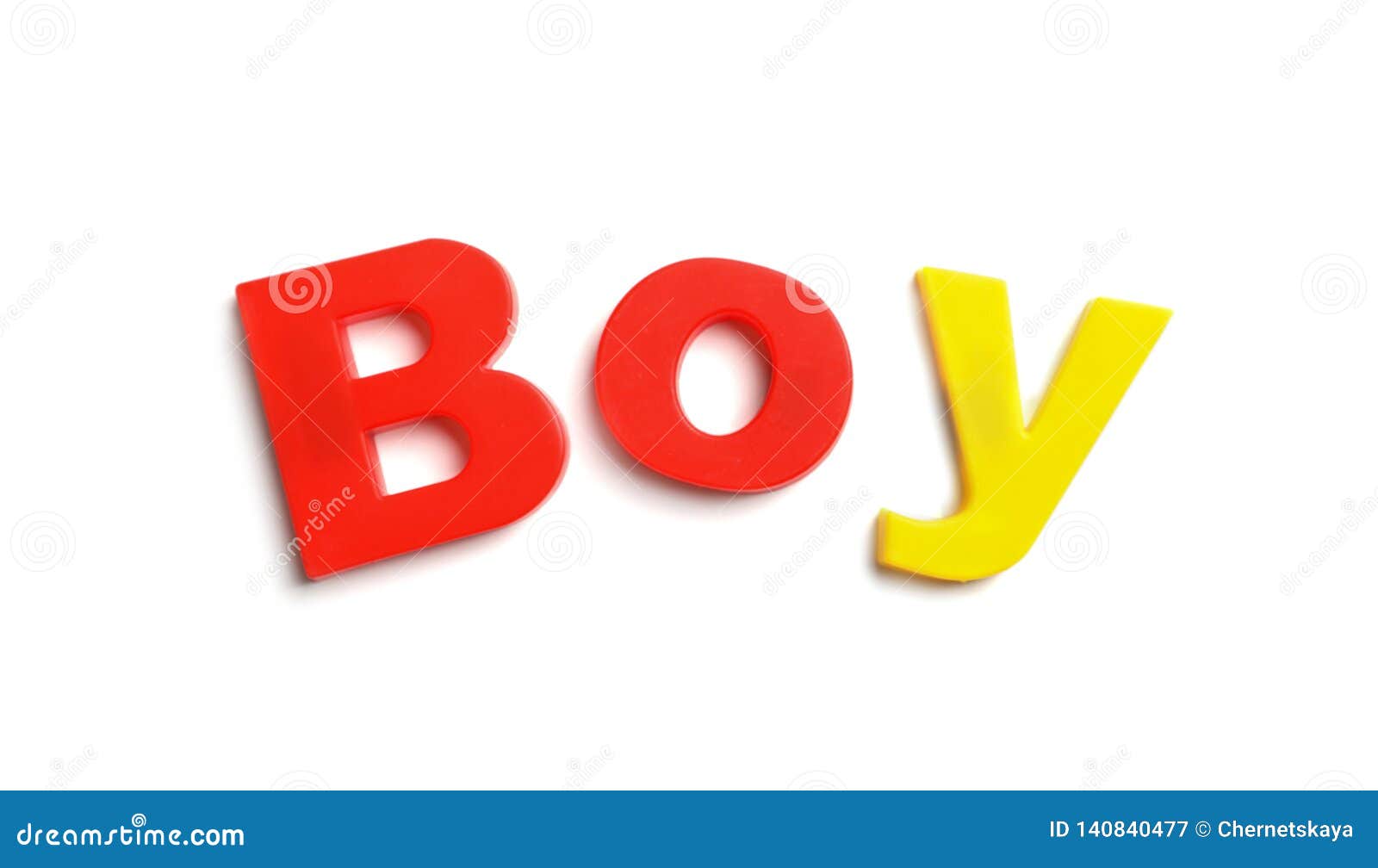 Word BOY of Magnetic Letters on White, Top View Stock Image - Image of ...