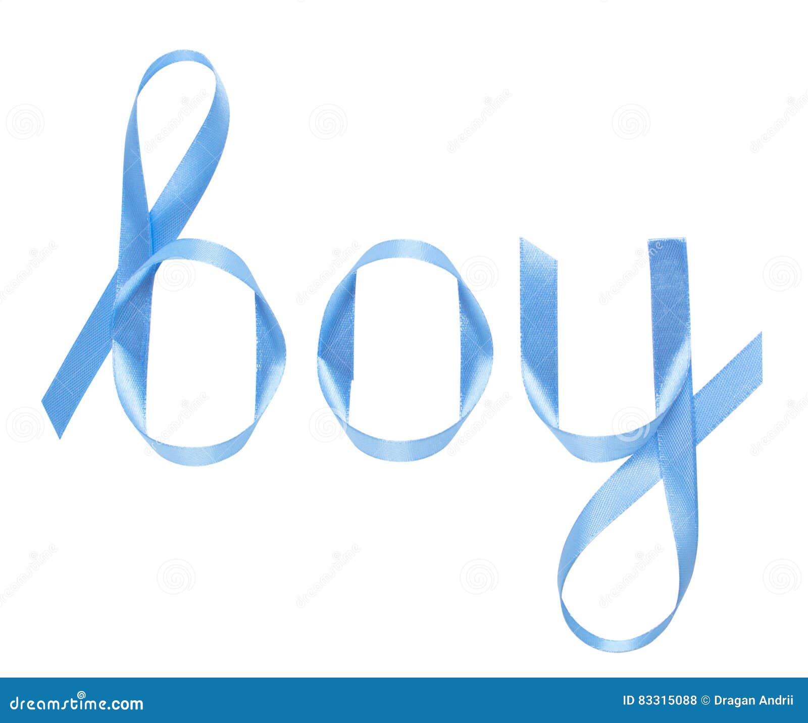 Word Boy Written Gift Ribbon Blue Stock Photo - Image of child, blocks ...
