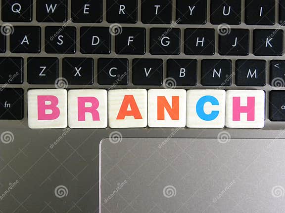 Word Branch on Keyboard Background Stock Photo - Image of modern ...