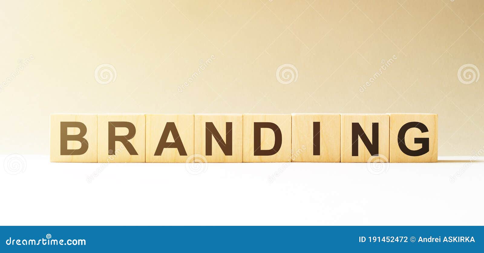 Word BRANDING Made with Wood Building Blocks Stock Photo - Image of ...
