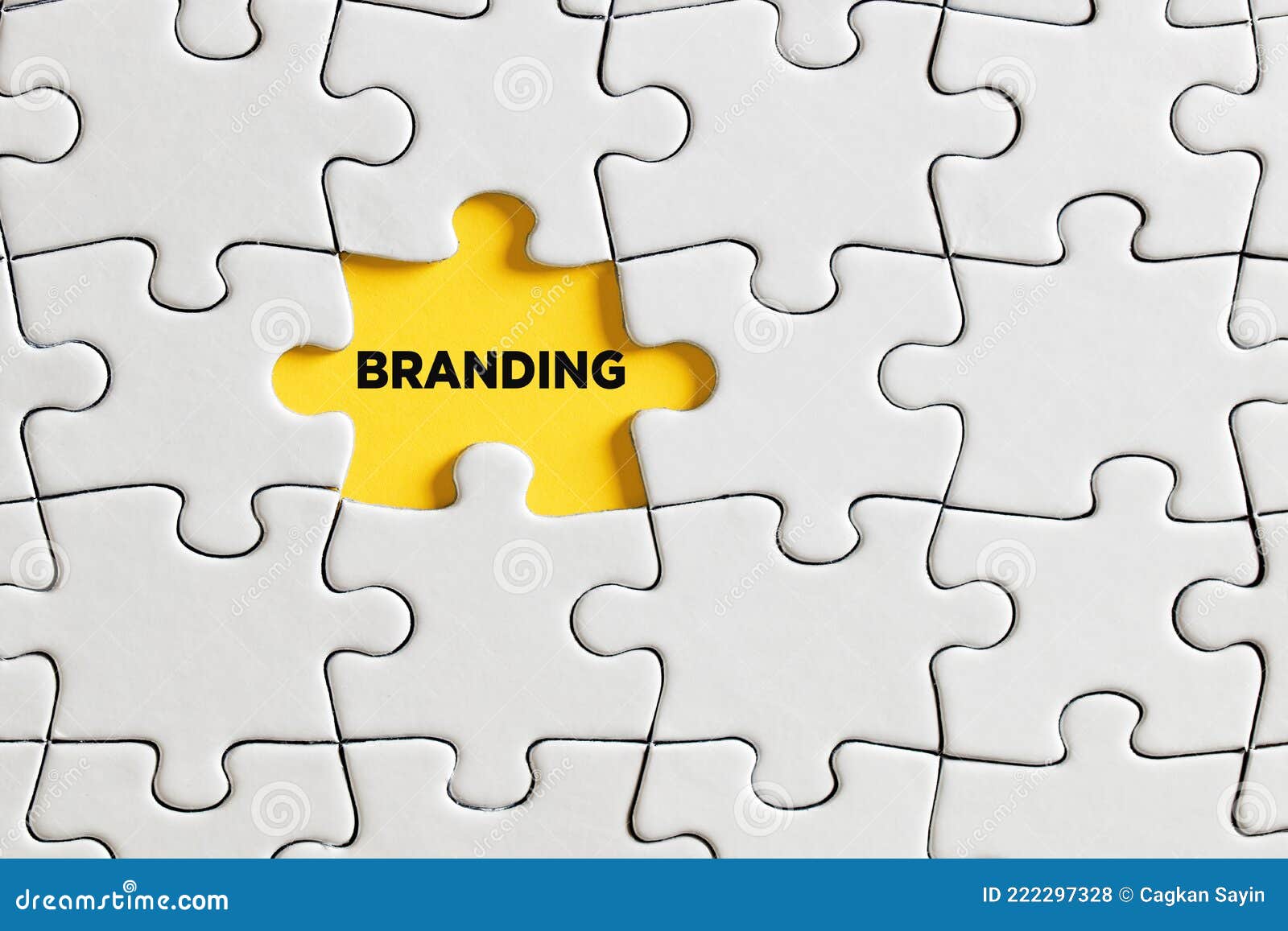 The Word Branding on Missing Puzzle Piece. Brand Identity and ...