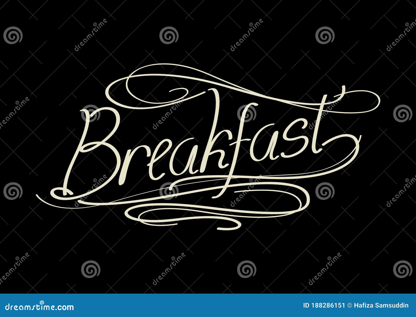 Word Breakfast. Vector Illustration Decorative Design Stock Vector ...