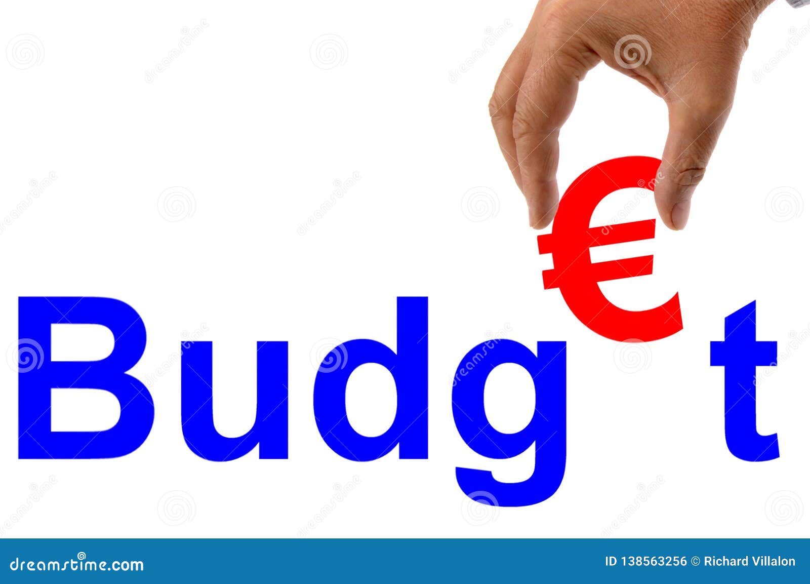 Budget in euro stock illustration. Illustration of hand - 138563256