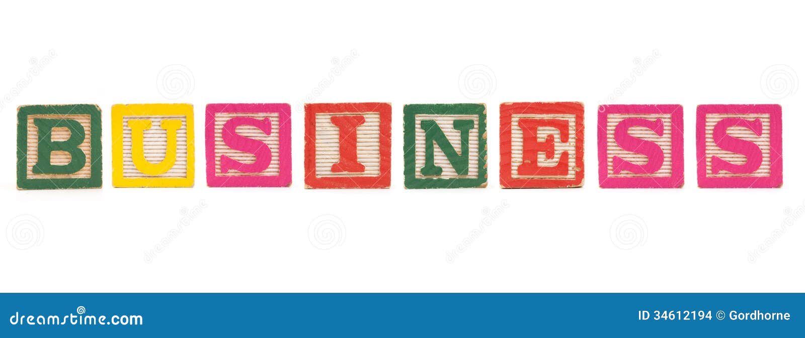 The Word BUSINESS stock photo. Image of letters, cube - 34612194